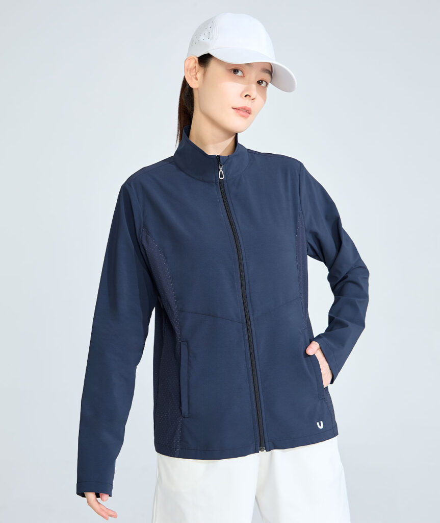 抗UV-Suptex清涼彈性透氣修身立領外套-女 | UV100就是防曬