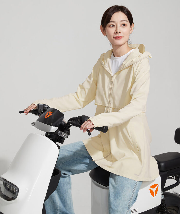 抗UV-Suptex清涼口罩連帽長外套-帽簷可拆 | UV100就是防曬