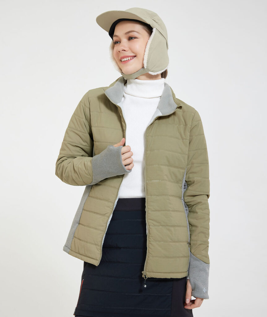 FURTEK超潑科技羽絨拼接立領外套-女 | UV100就是防曬