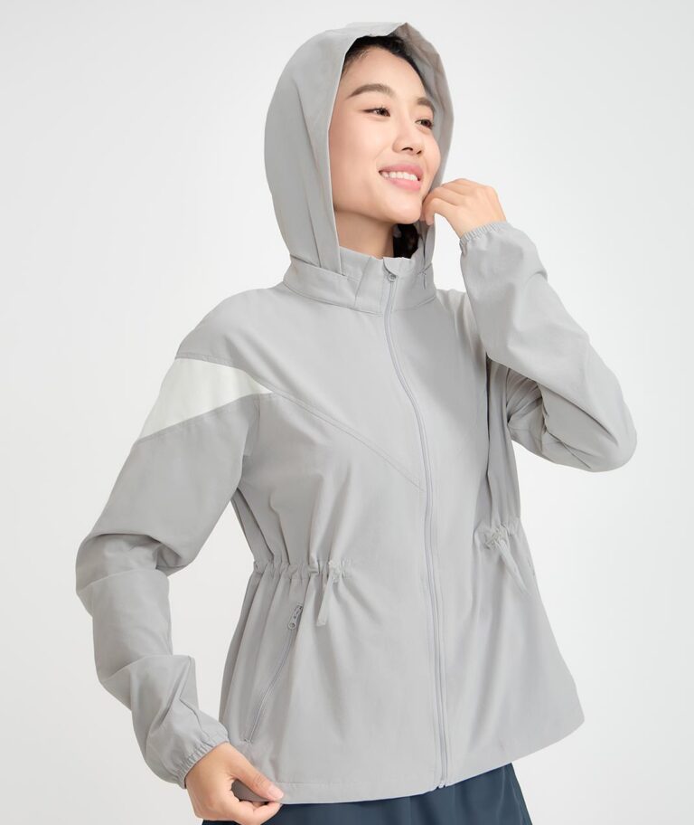 抗UV-Suptex銀纖維抗菌透氣收腰帽可收外套-女 | UV100就是防曬