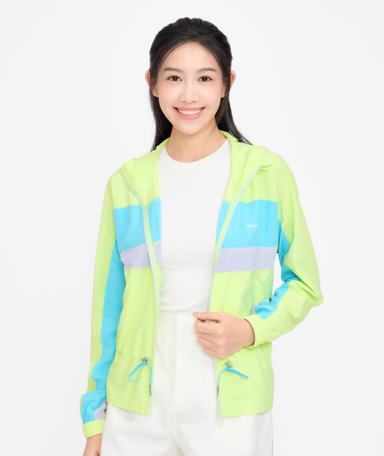 抗UV-Suptex清涼拼接收腰連帽外套-女 | UV100就是防曬